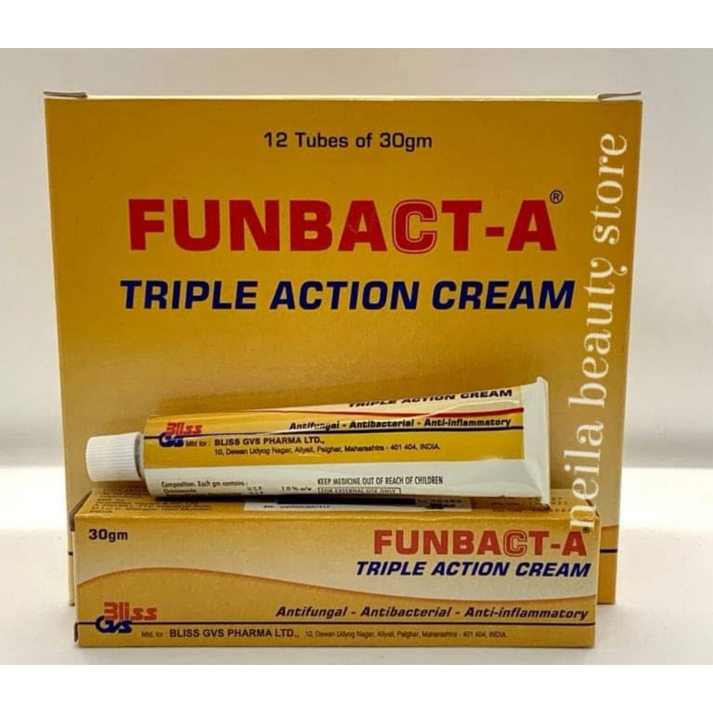 Funbact- a cream is used for itch or rash , bacterial infections, skin ...