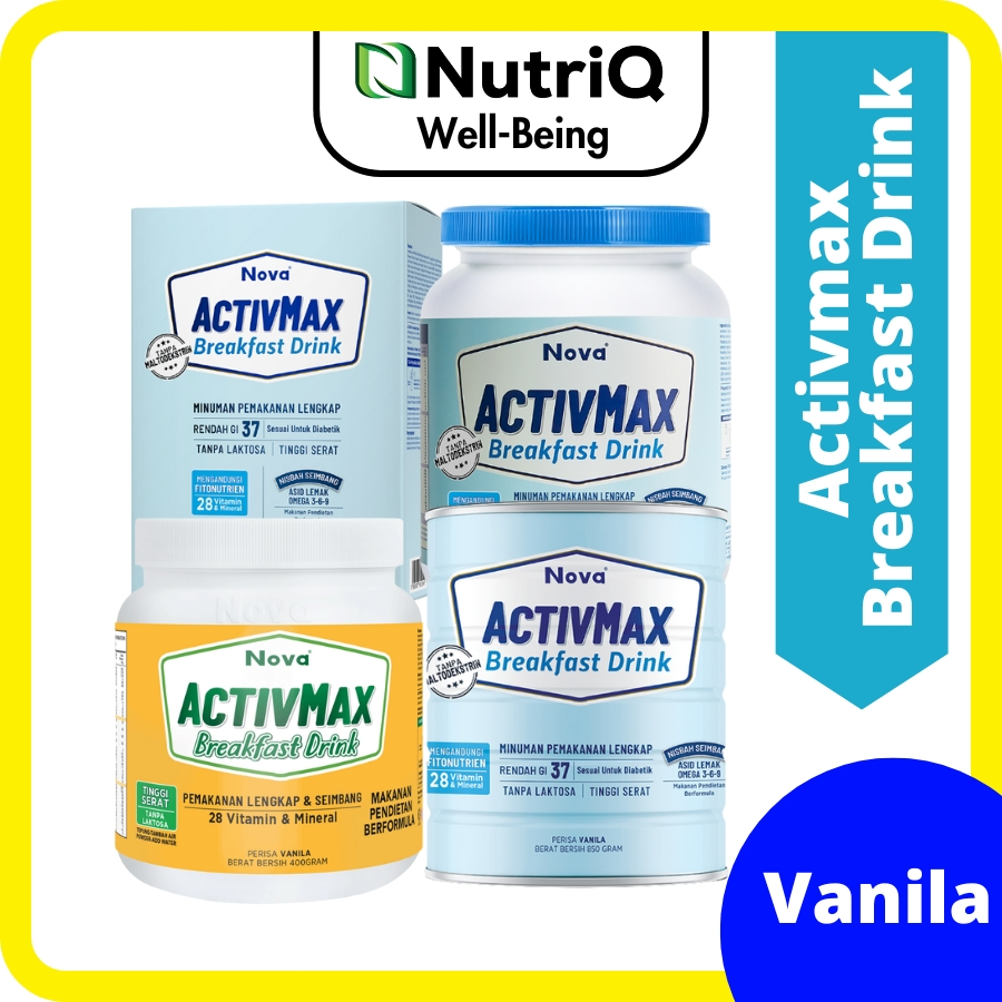 Nova Activmax Breakfast Drink Susu Kencing Manis Meal Replacement ...