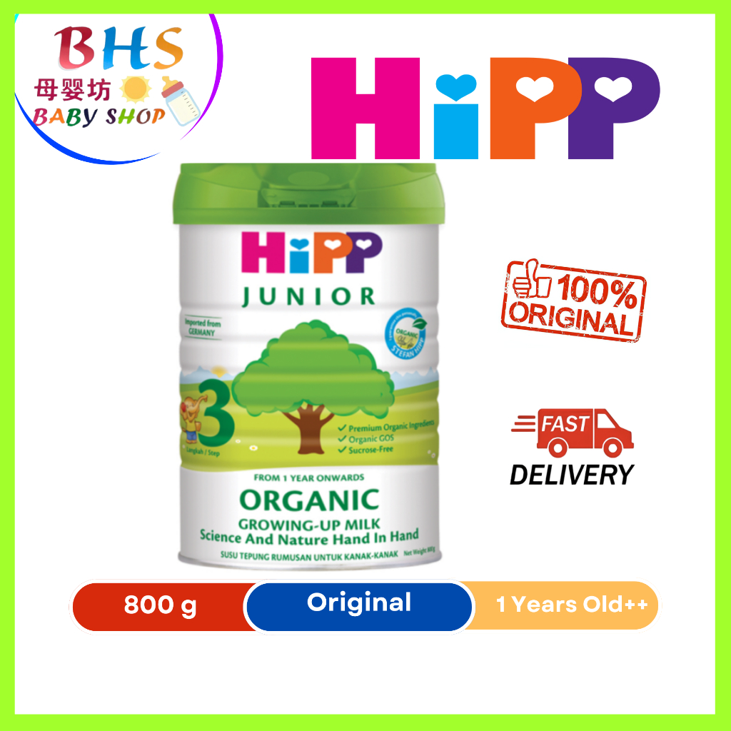 HiPP JUNIOR Organic Growing-up Milk Step 3 (800g) (1-3 years) | Shopee ...