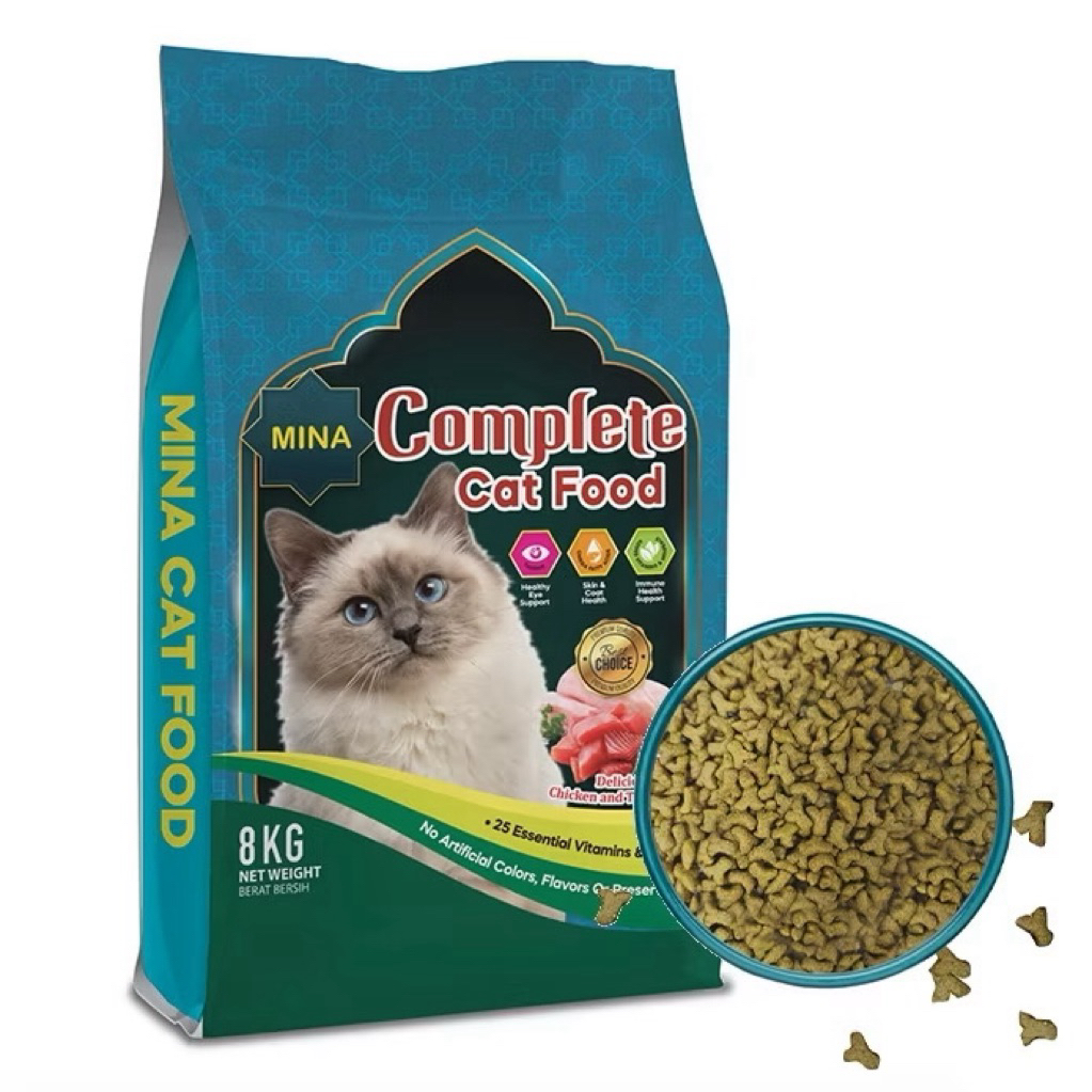 MINA CAT FOOD 8 KG SUPER PREMIUM CAT FOOD /MAKANAN KUCING MINA 8 KG ...
