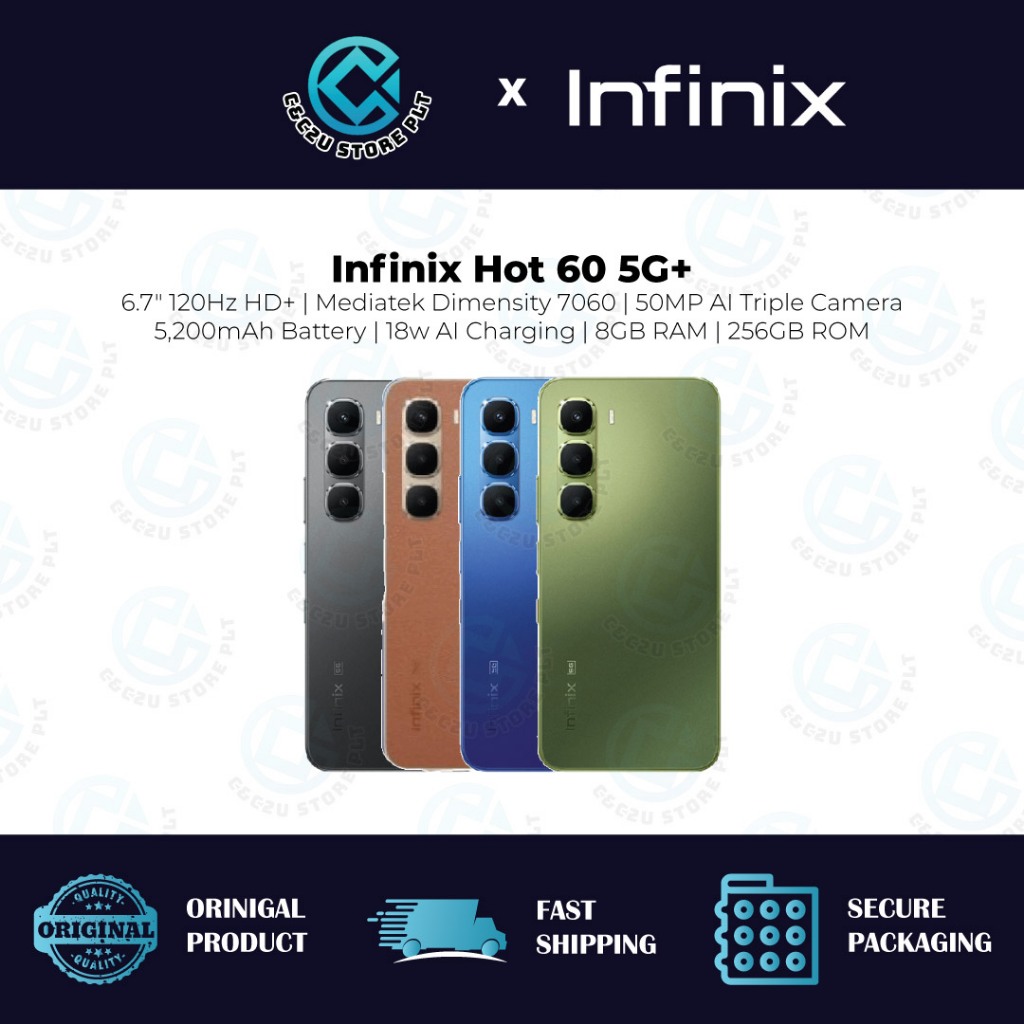 [Malaysia Set] Infinix Hot 60 5G+ (8GB RAM | 256GB ROM) 1 Year Infinix ...