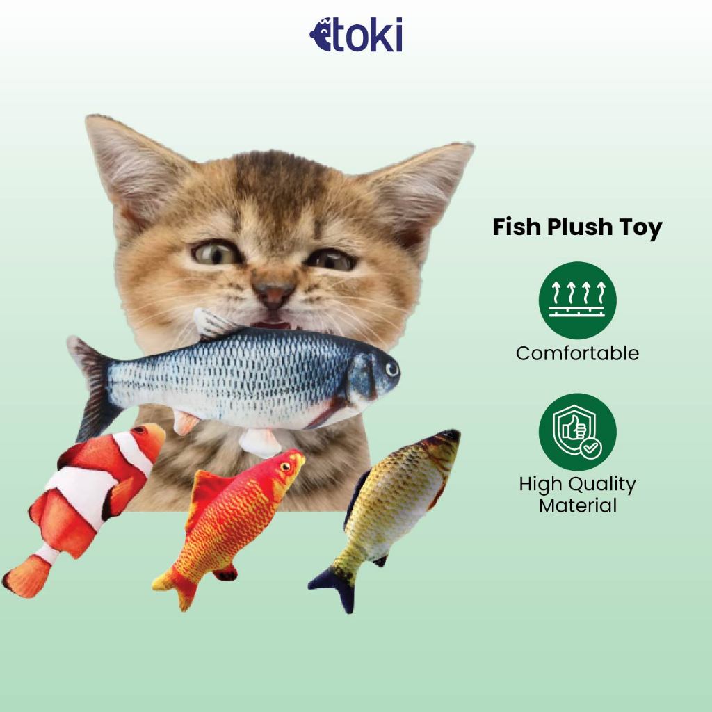 Toki - Artificial Fish Toy 3D Simulation Soft Fish Toy Fish Pillow ...