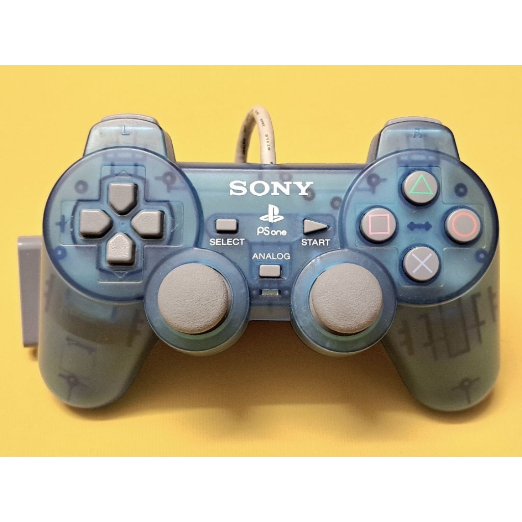 🔥DUALSHOCK 1 PLAYSTATION 1 ORIGINAL CONTROLLER TRANSPARENT BLUE🔥 PS1 ...