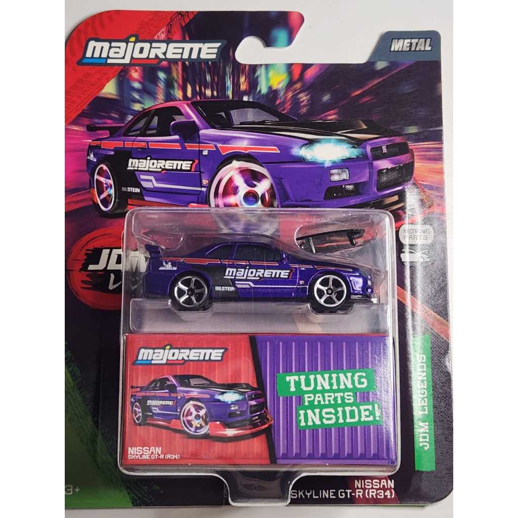 Majorette JDM Legends Tuning Parts Nissan Skyline GT-R R34 | Shopee ...