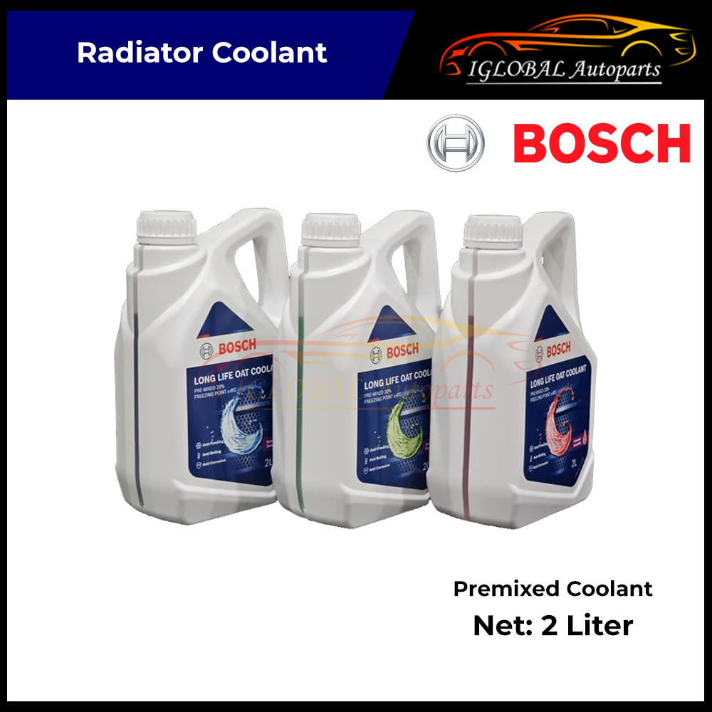Bosch Long Life Oat Coolant Red / Green / Blue Premix Radiator Coolant ...