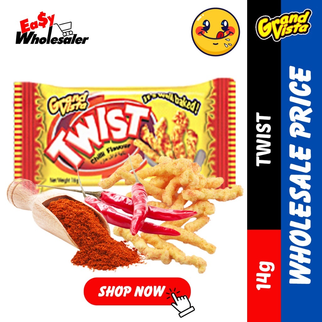CLEARANCE Grand Vista Twist Snack CHILLI FLAVOURS (14g) - 1 UNIT ...