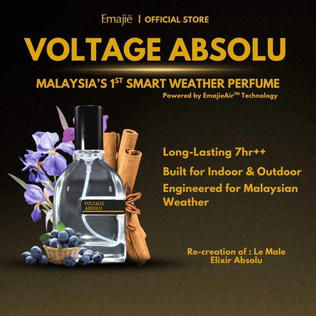EMAJIE VOLTAGE ABSOLU Perfume for Men 30ml Long Lasting Muslim Friendly ...
