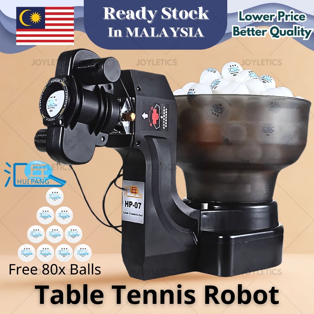 Table Tennis Robot HP07 – Portable Automatic Ping Pong Machine + Free ...