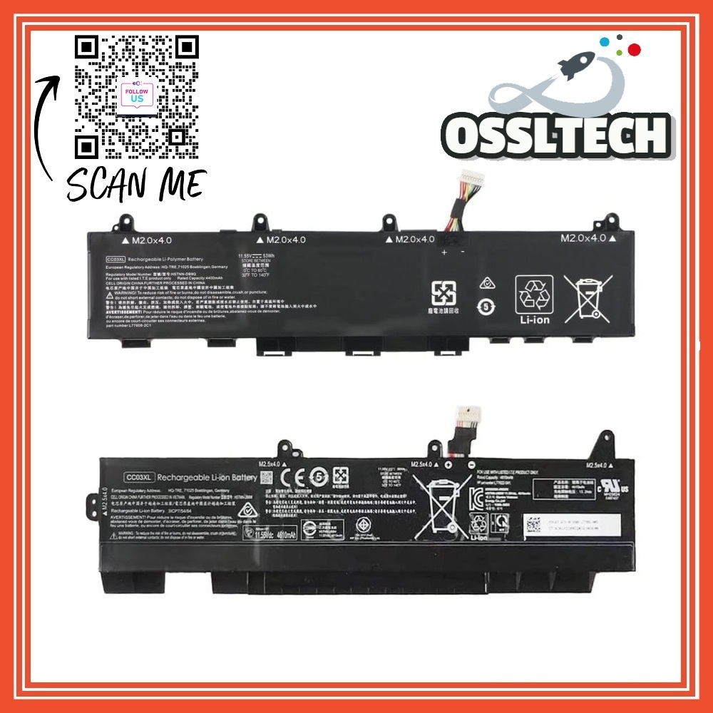 HP CC03XL Elitebook 850 G7 850 G8 855 G7 855 G8 / ZBook Firefly 15 G7 ...