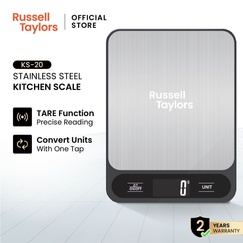 Russell Taylors Stainless Steel Kitchen Scale (10kg-1g) KS-20 | Shopee ...