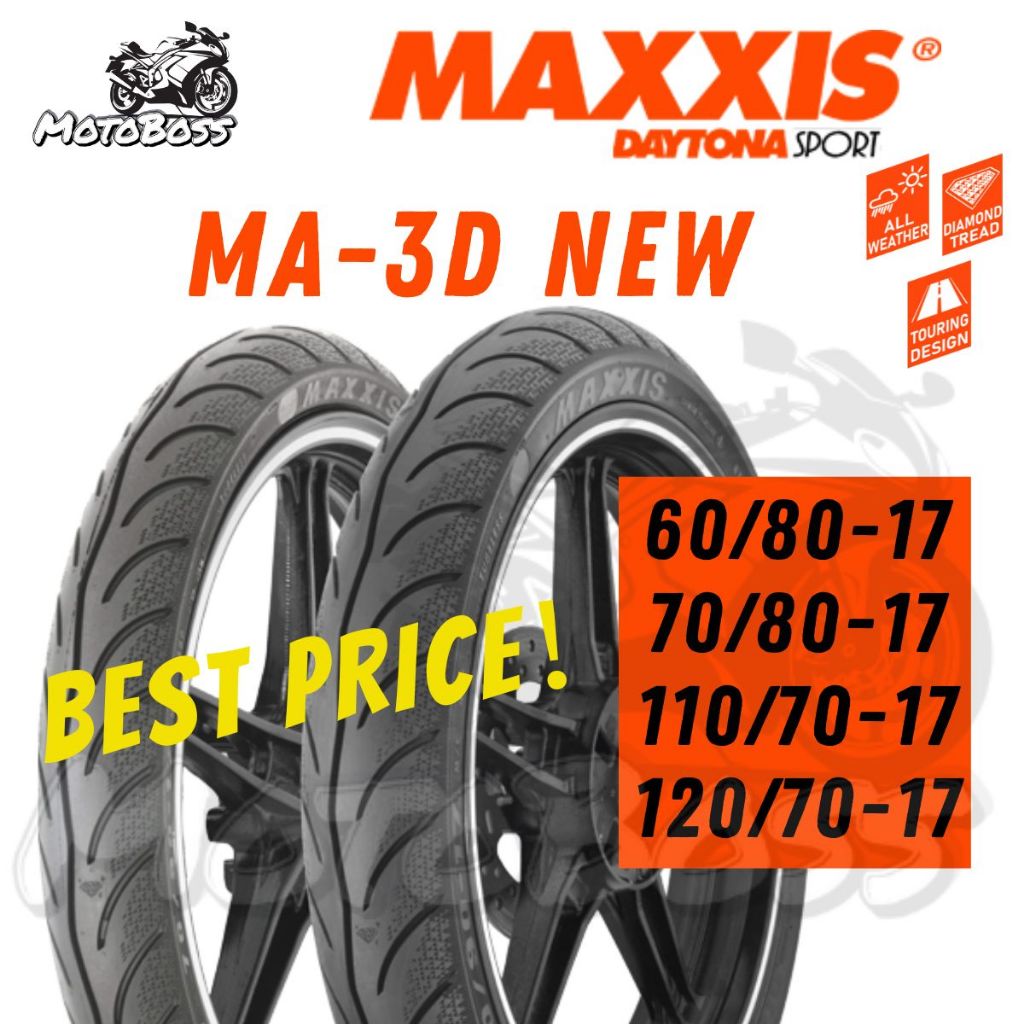 TAYAR MAXXIS DIAMOND MA-3D MA3DN TUBELESS TYRE | 17" INCH | Shopee Malaysia