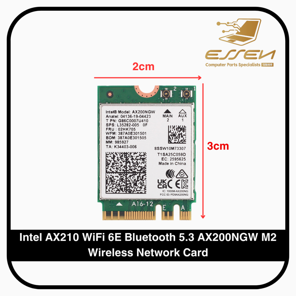 Intel AX210 WiFi 6E Bluetooth 5.3 AX200NGW M2 Wireless Network Card ...