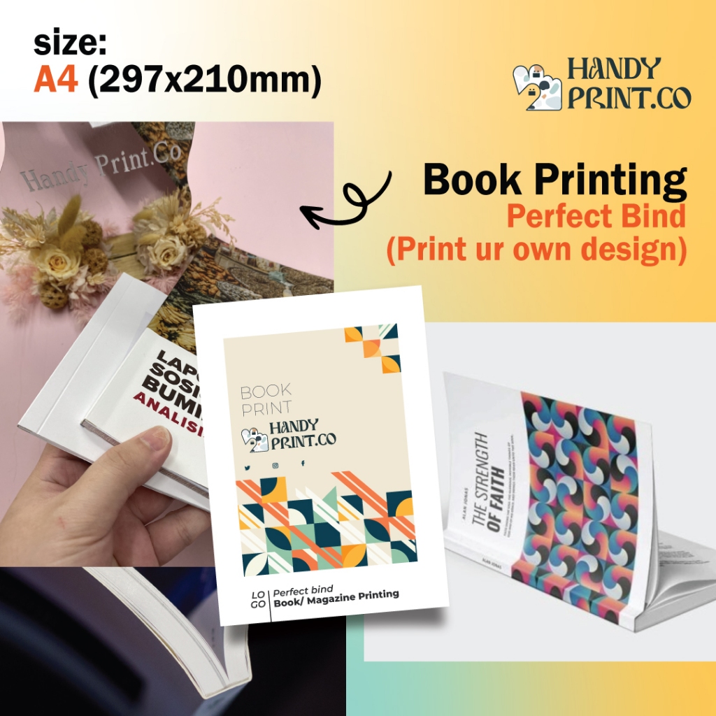 A4 Perfect Bind Book print l Catalog l Menu l Magazine l Handbook l ...
