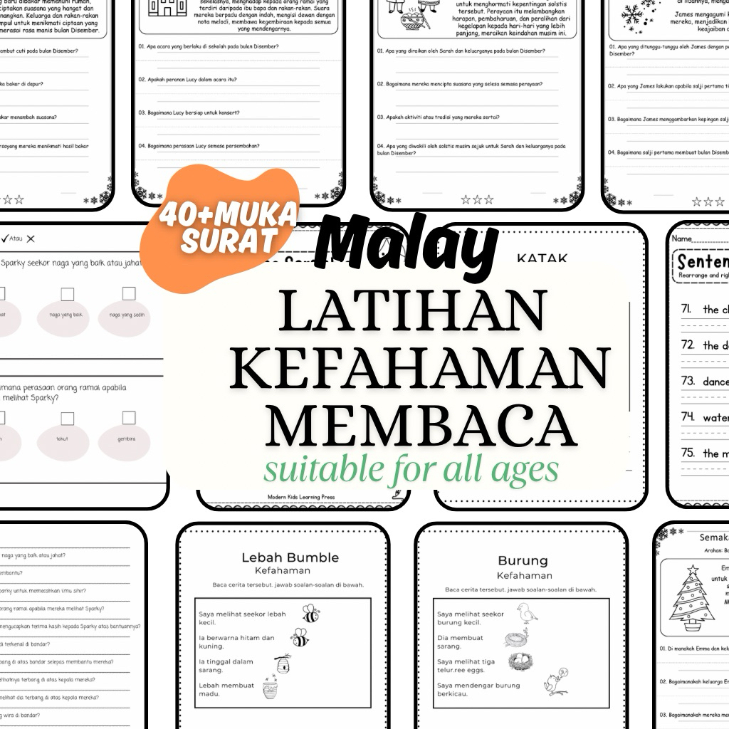 Printable Malay Language Exercise Worksheets | Comprehensive Learning ...