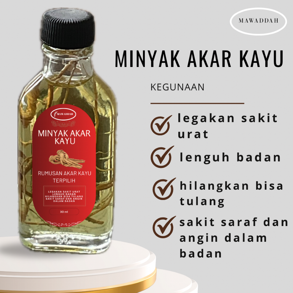 Minyak herba akar kayu original herba saraf sakit otot buang angin ...