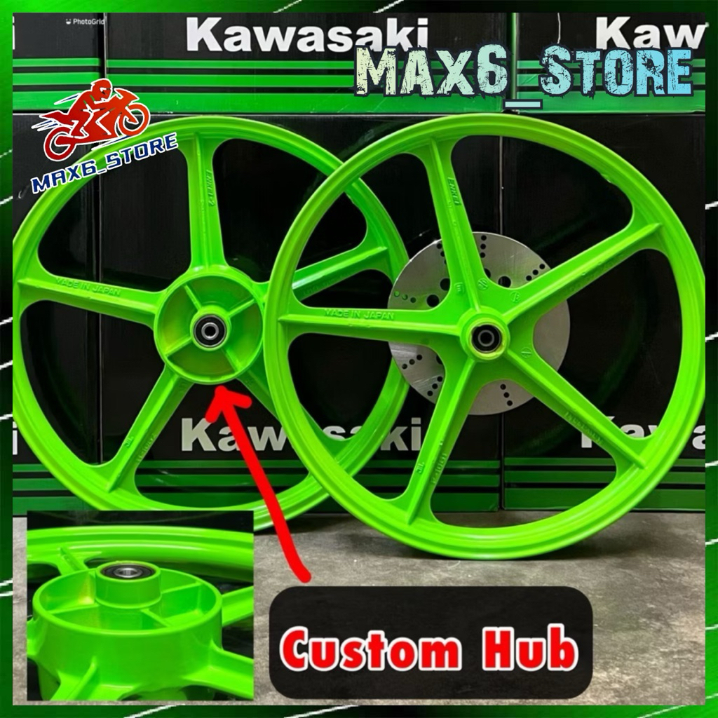 KAWASAKI CUSTOM HUB SPORT RIM AR80 EX5 5 BATANG CUSTOM HUB SPROCKET PNP ...