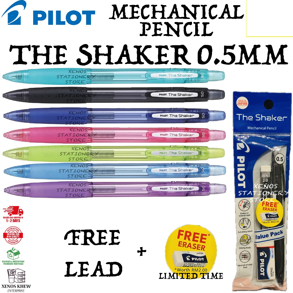 PILOT THE SHAKER MECHANICAL PENCIL [ 0.5MM ] (NEW COLOR 2025) (READY ...