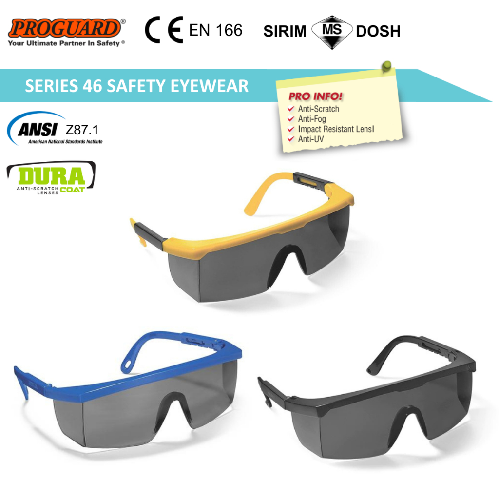 ECOSAFE Series 46 Lightweight Anti-Fog Hard Coated Smoke Lens Safety ...