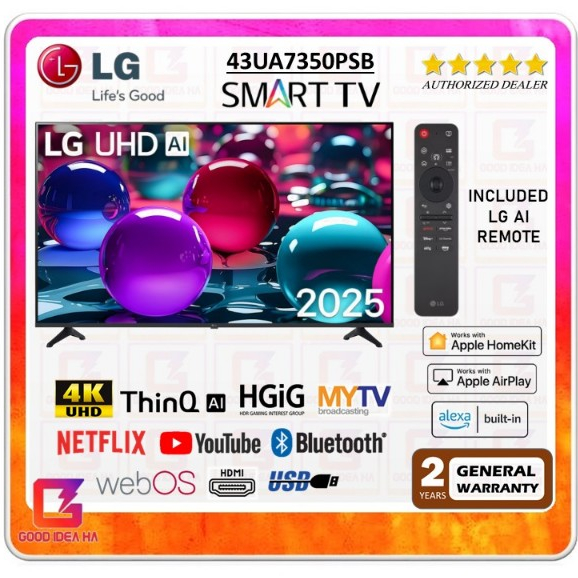 LG 43UA7350PSB 4K UHD AI TV UA73 HDR10 (2025) - 43 inch | Shopee Malaysia