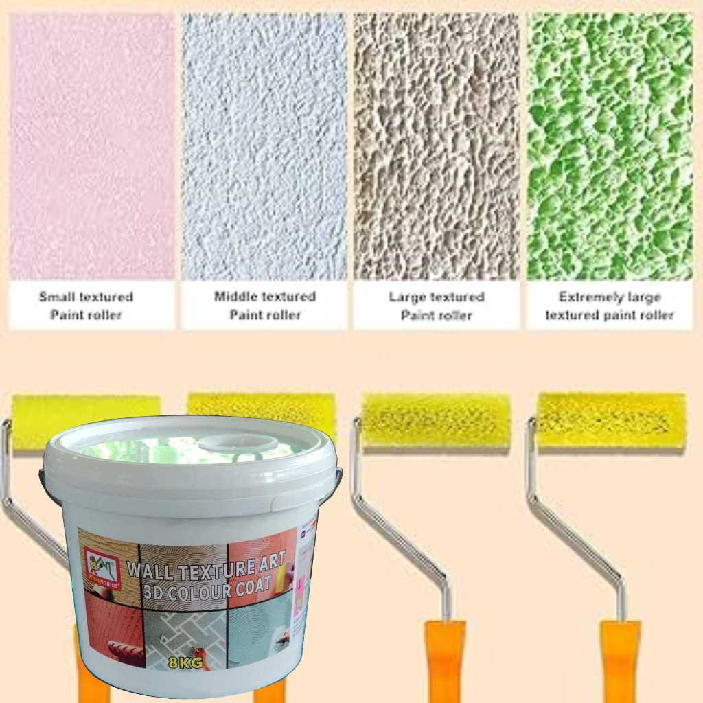 8KG ( WALL TEXTURE ART 3D COLOUR COAT ) textured paint wall texture ...
