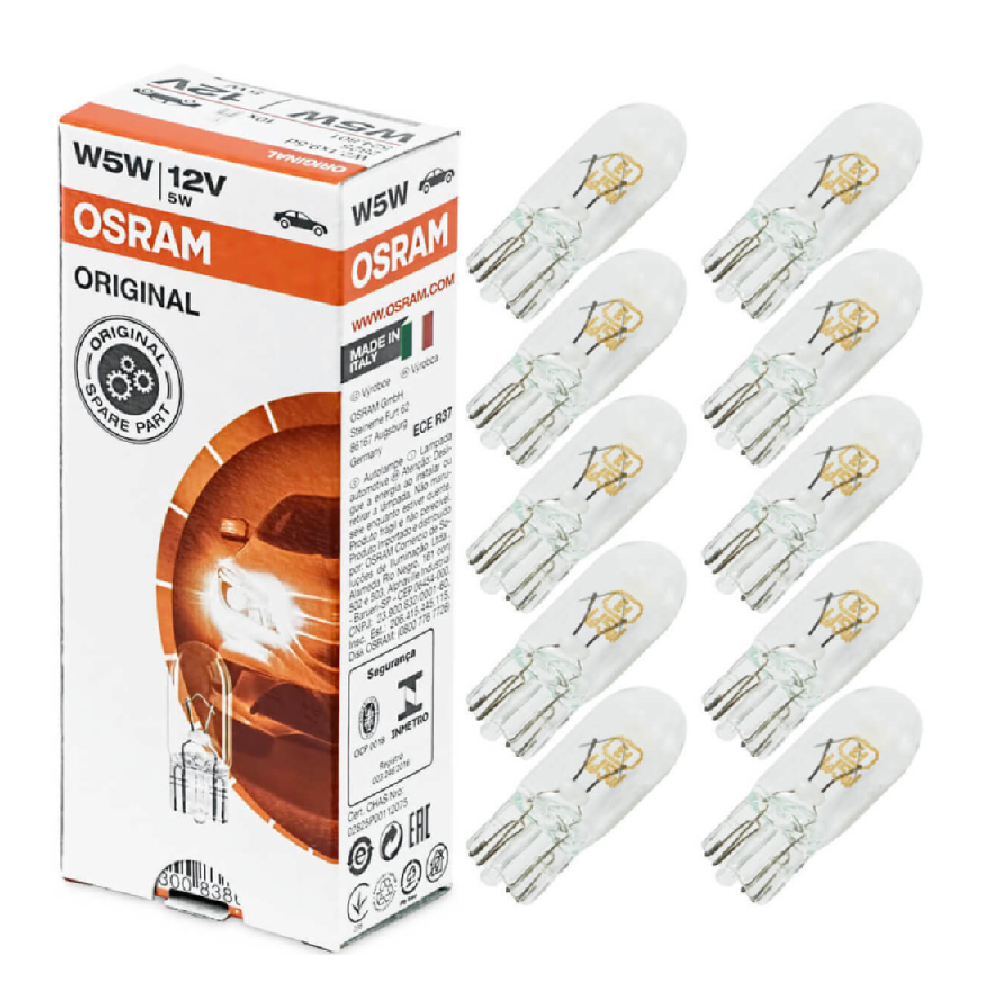 10PCS ORIGINAL Osram 4090 T10 12V 5W W5W Car Halogen Bulb Lampu Kecil ...