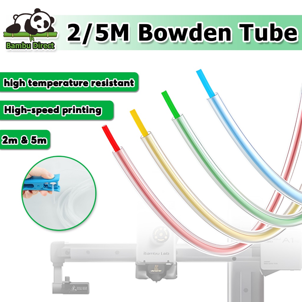 UniTak3D Ultra-Clear PTFE Tube with Cutter for Bambu Lab A1/A1 mini/P1 ...