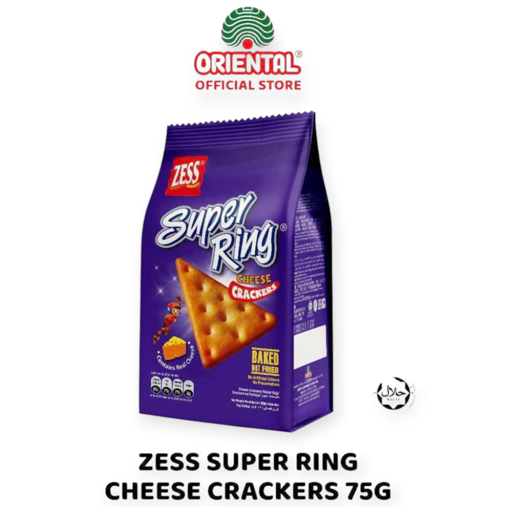 🧀 Zess Super Ring Cheese Crackers 75g | Halal | 😋 Crunchy Cheesy Snack ...