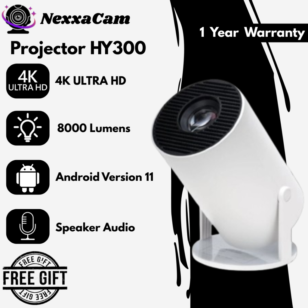 HY300 PRO Projector 4K Android 11.0 Big LCD 4K Mini Projector 1080P ...