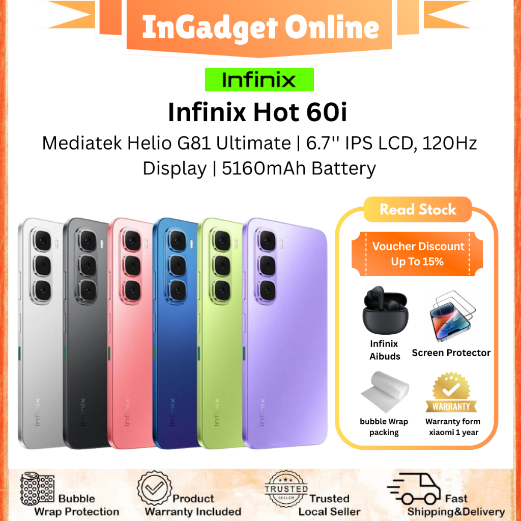 [PROMO] Infinix Hot 60i | 6.7 inch, IPS LCd | 48MP Main Camera ...