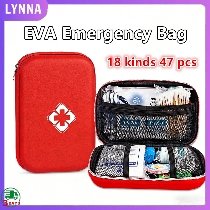18 Kinds 47 Pcs First Aid Kit Set Complete With Casing Lightweight ...