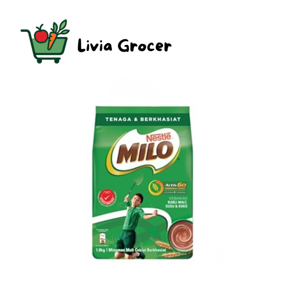 NESTLE Milo Activ-Go Chocolate Malt Powder (900g/1kg/1.8kg/2kg ...
