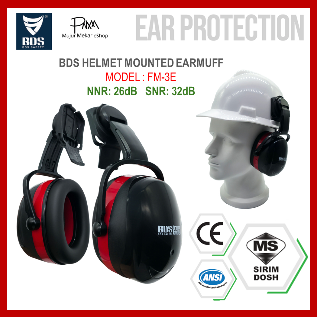 [SIRIM-DOSH] BDS SNR:32db HELMET-MOUNTED EARMUFF - PERFORMANCE (FM-3E ...