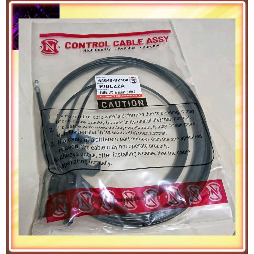 NS Fuel Lid Cable Bezza With Bonnet Cable (Rear)(64640-BZ100) | Shopee ...