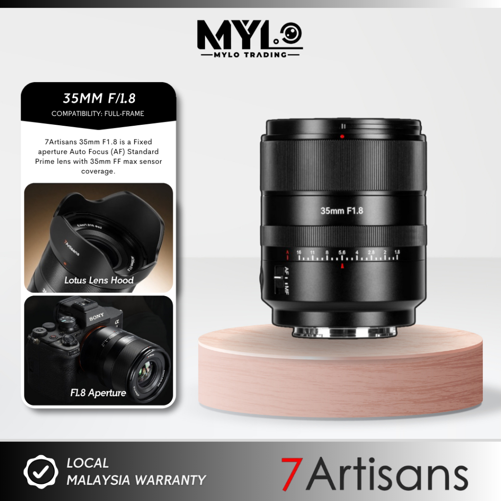 7artisans 35mm F1.8 Full-Frame AF Auto focus Portrait Lens for Sony E ...