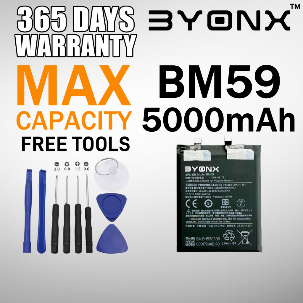 BYONX Battery Bateri for BM59 Mi Xiaomi Redmi Xiaomi 11T (5000mAh ...