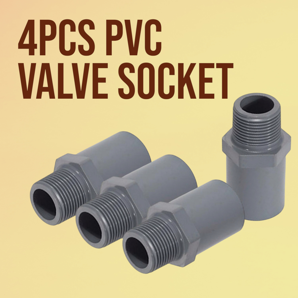 15mm PVC Fitting Valve Socket Pipe Connector Penyambung Paip PVC ...