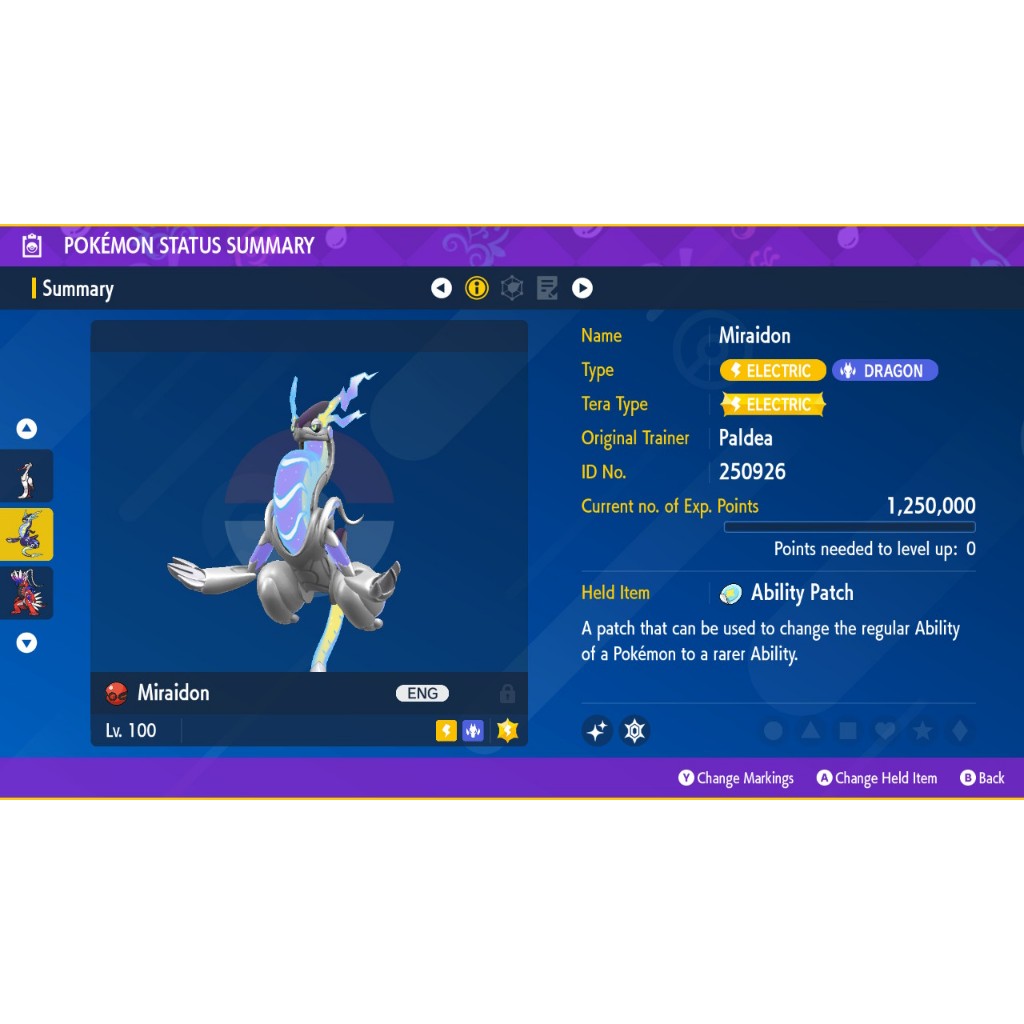 Pokemon Scarlet & Violet - Shiny Miraidon [Event pokemon] | Shopee Malaysia
