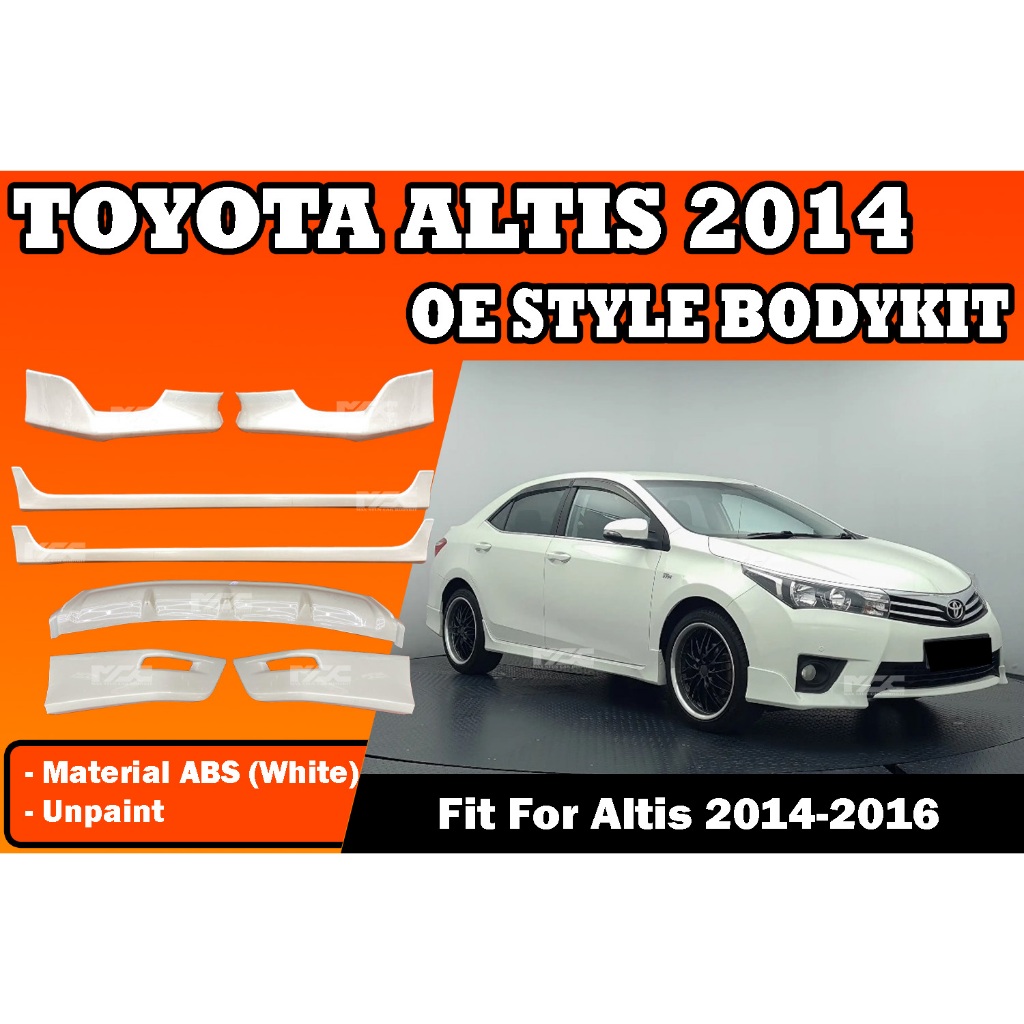 TOYOTA COROLLA ALTIS 2014-2016 OE LOOK BODYKIT ALTIS OEM BUMPER SKIRT ...