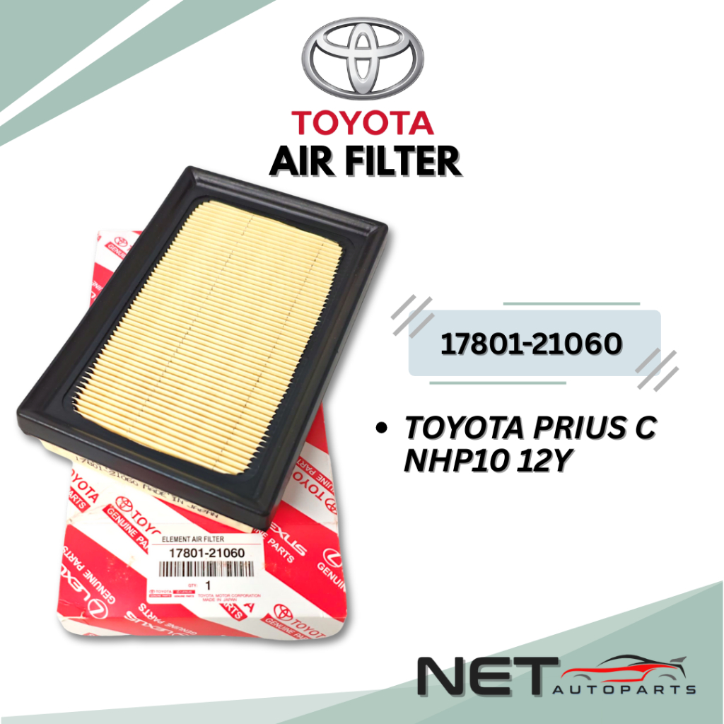 TOYOTA ENGINE AIR FILTER PRIUS C NHP10 12Y (17801-21060) | Shopee Malaysia
