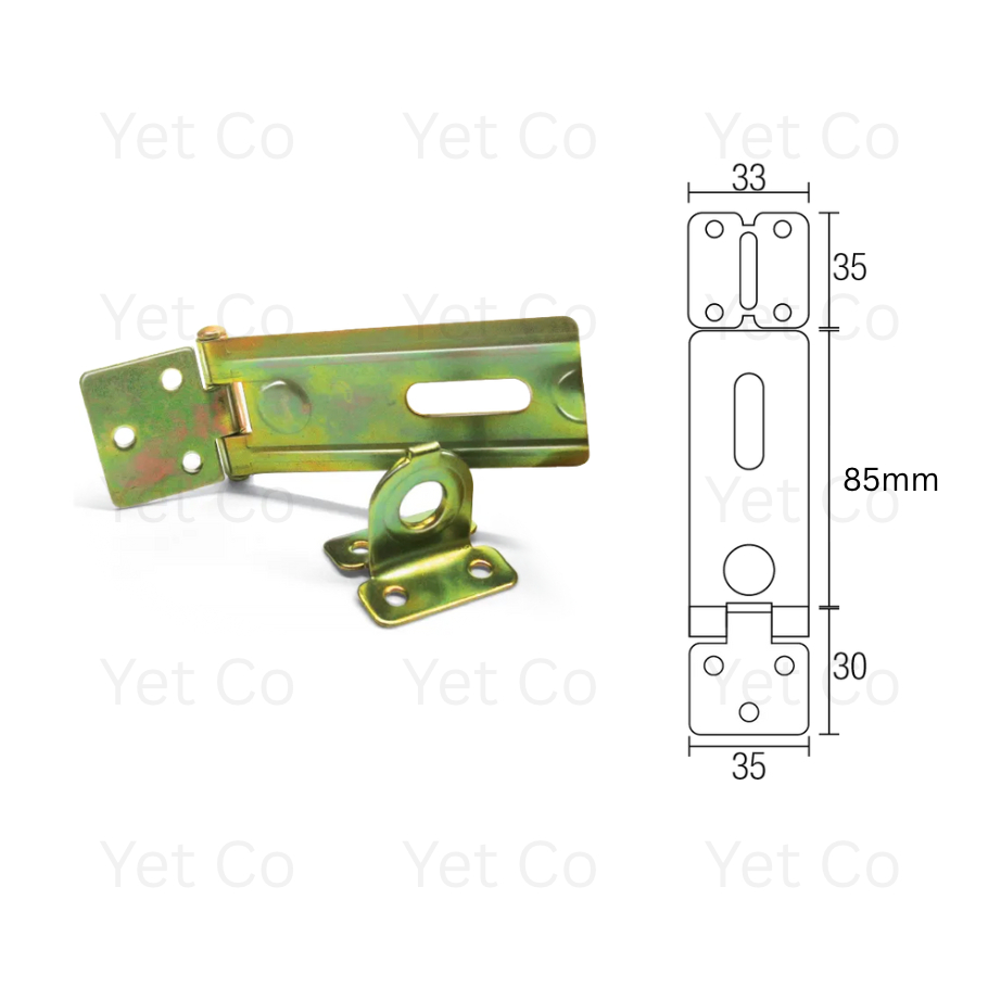 Rainbow Plated Heavy Hasps Staples 85mm for Padlock Safety Security ...