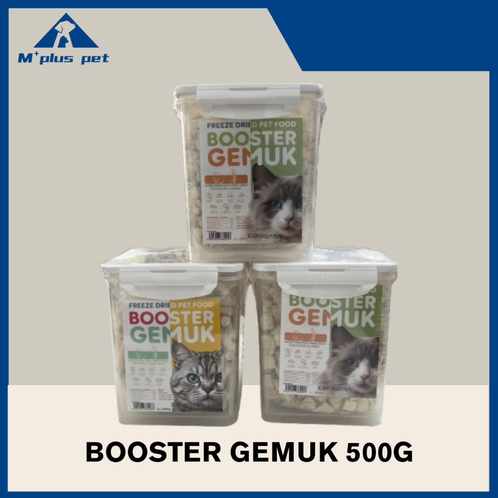 BOOSTER GEMUK CAT FOOD CHICKEN & CHICKEN GOAT MILK 500G | Shopee Malaysia
