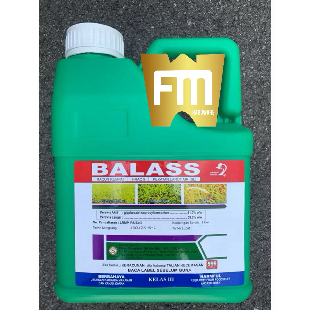 BALASS Glyphosate-Isopropylammonium 41.0% Racun Rumput Lalang Herbicide ...