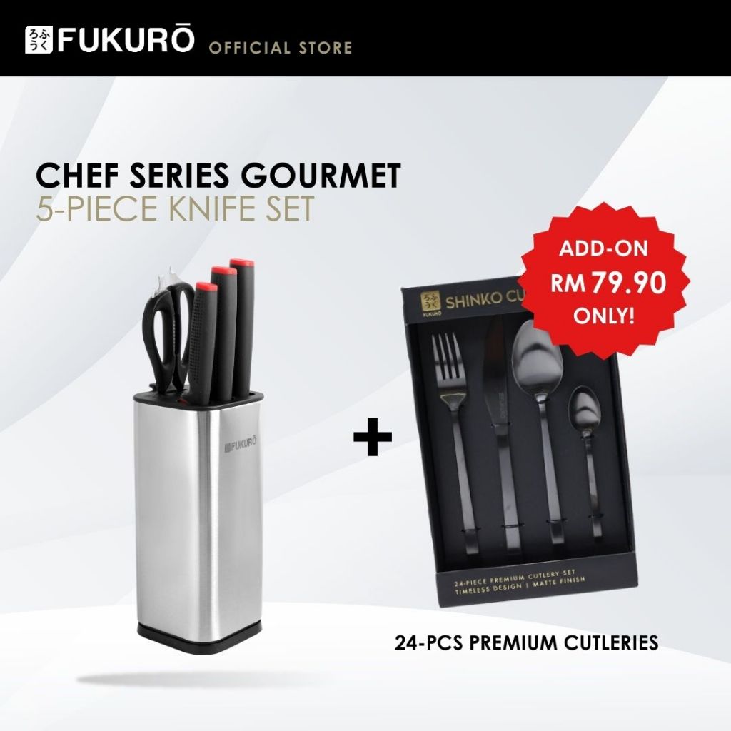 Fukuro Chef Series Gourmet 5-Piece Knife Set | Shopee Malaysia