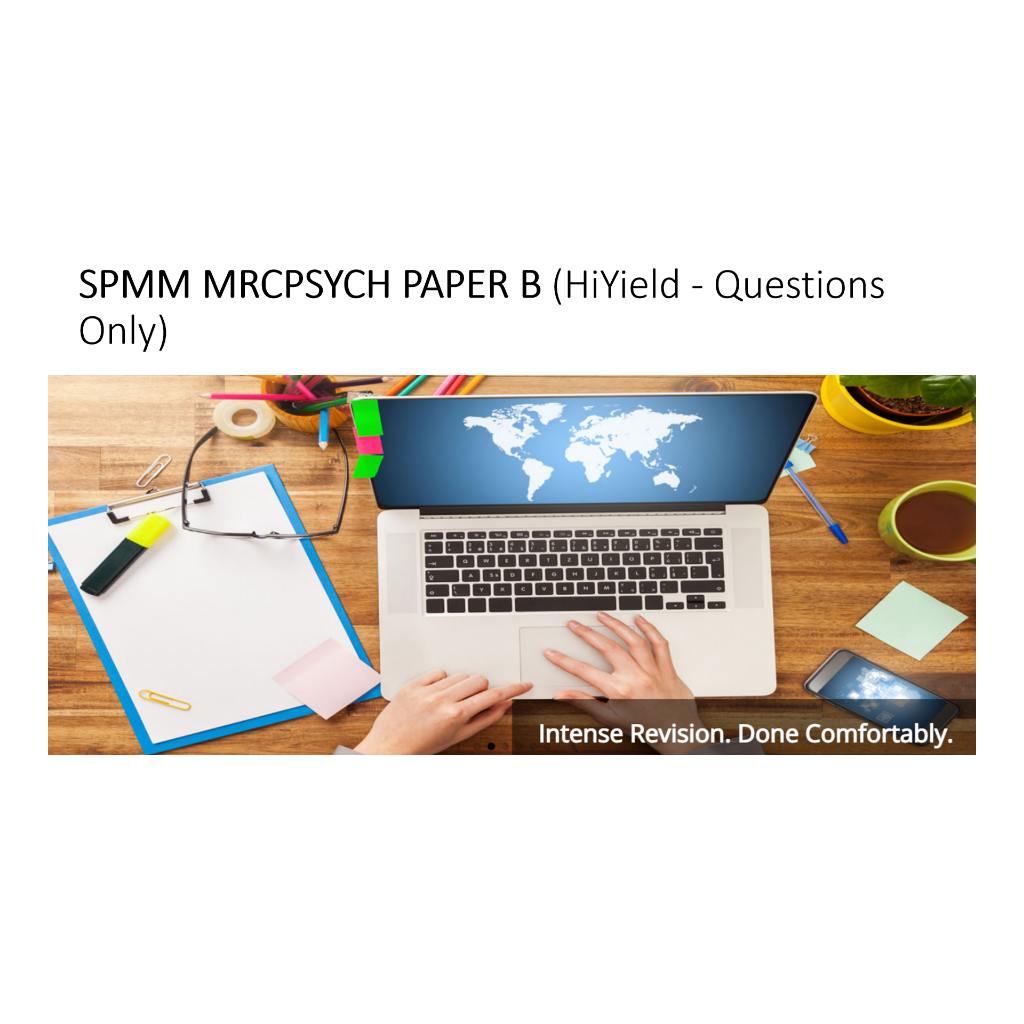 SPMM MRCPSYCH PAPER B (HiYield - Questions Only) | Shopee Malaysia