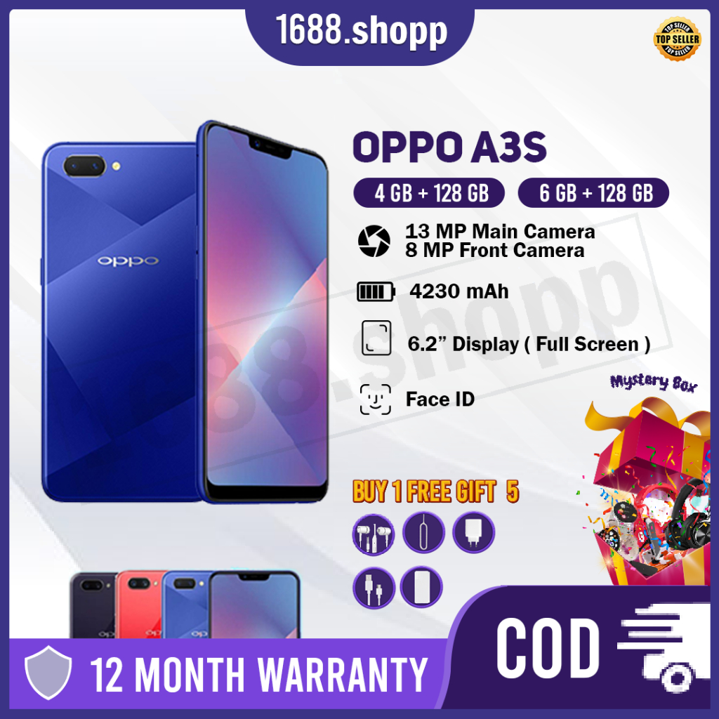 HP OPPO A3s 6.2-inch smartphone, 6+128GB, comes with a complete set of ...