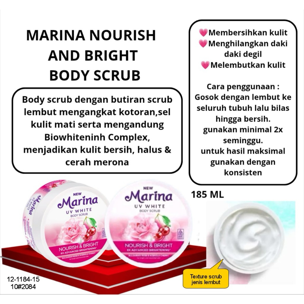 BODY SCRUB MARINA BRIGHT PINK Dan BIRU | Shopee Malaysia