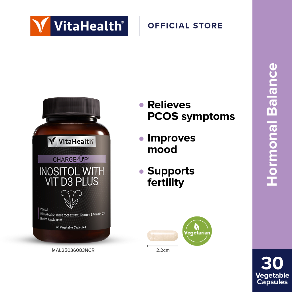 VitaHealth CHARGE-UP INOSITOL WITH VIT D3 PLUS [Exp 7/2027] | Shopee ...