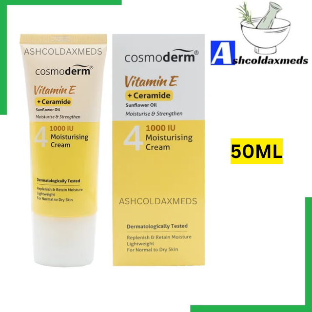 Cosmoderm Vitamin E + Ceramide 1,000 I.U. Moisturising Cream 50ml ...
