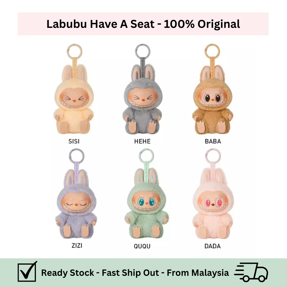 [100% Original Labubu V2 Have a Seat] 拉布布第二代坐坐排队 Pop Mart Open Blind ...