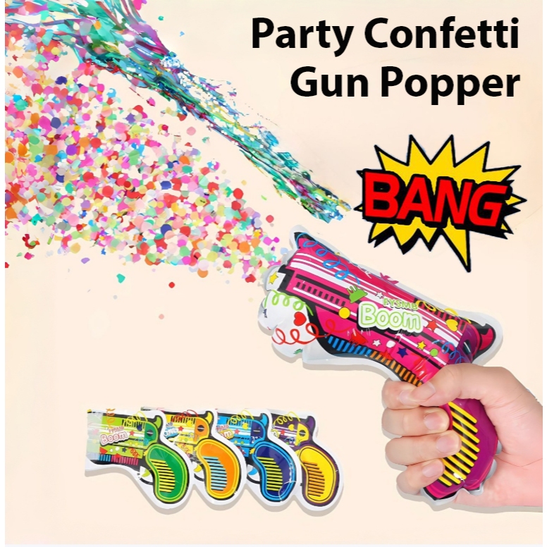 Confetti Popper Gun Handheld Inflatable Firework for Birthday Wedding ...